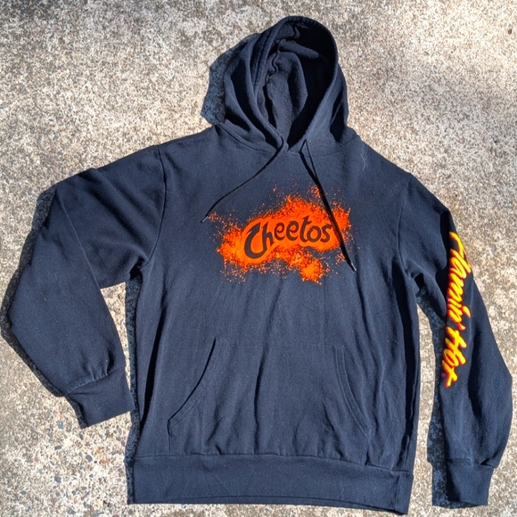 Cheetos | Shirts | Cheetos Flamin Hot Hoodie Black Size Medium With ...